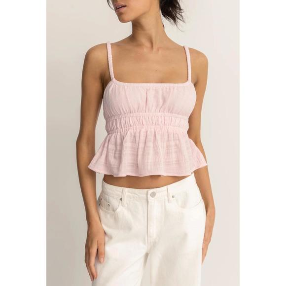 Rhythm. | Tops | New Rhythm Babydoll Tank In Pink | Poshmark